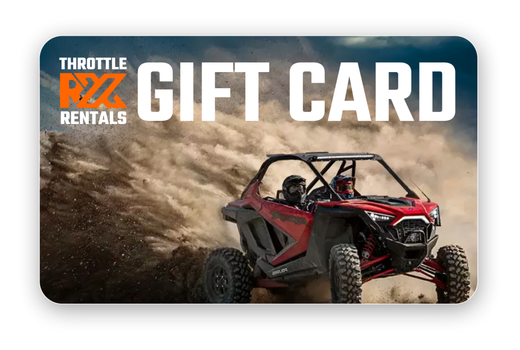 UTV Rental Gift Card | Throttle RX Rentals, Wisconsin